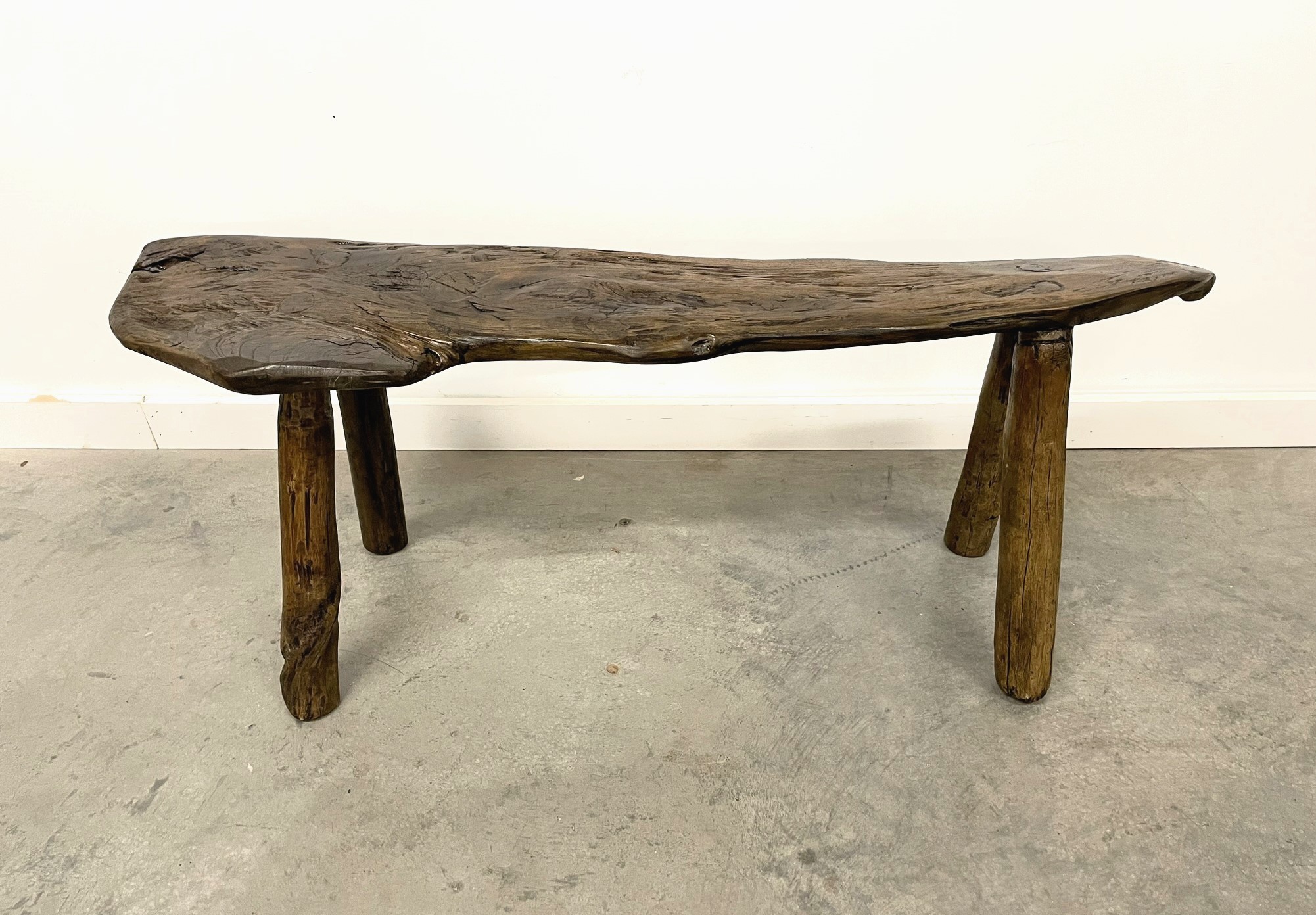 Primitive Freeform Bench Reclaimed Teak Wood | Gado Gado