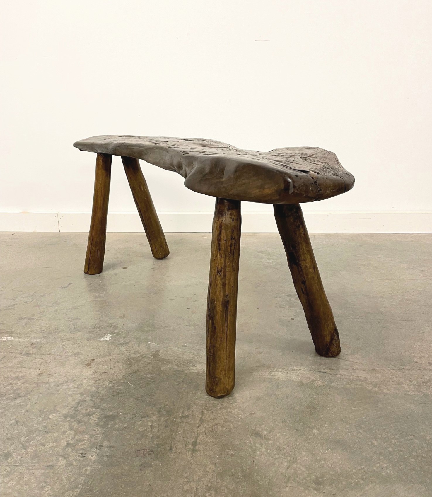 Primitive Freeform Bench Reclaimed Teak Wood | Gado Gado