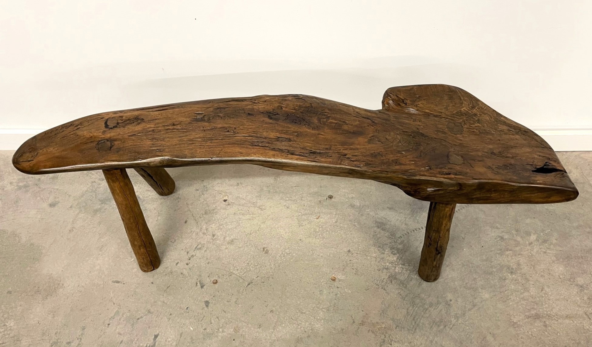 Primitive Freeform Bench Reclaimed Teak Wood | Gado Gado